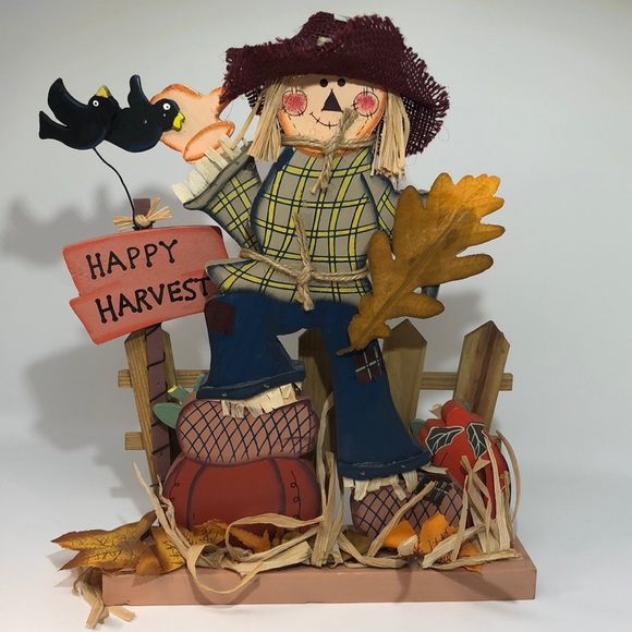 prima creations inc | Holiday | Wooden Scarecrow Halloween Decoration ...